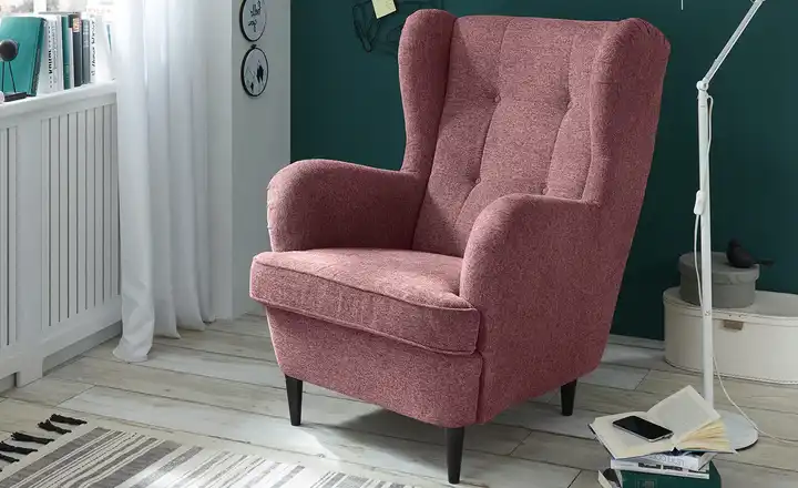 Ohrensessel Oskar | Rosa | Sconto - Der Möbelmarkt