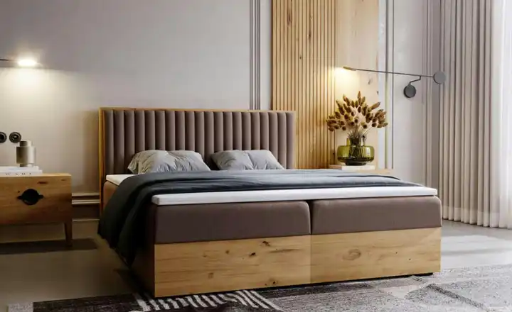 Boxbett mit Stauraum DS Forrest | Braun, 180 cm